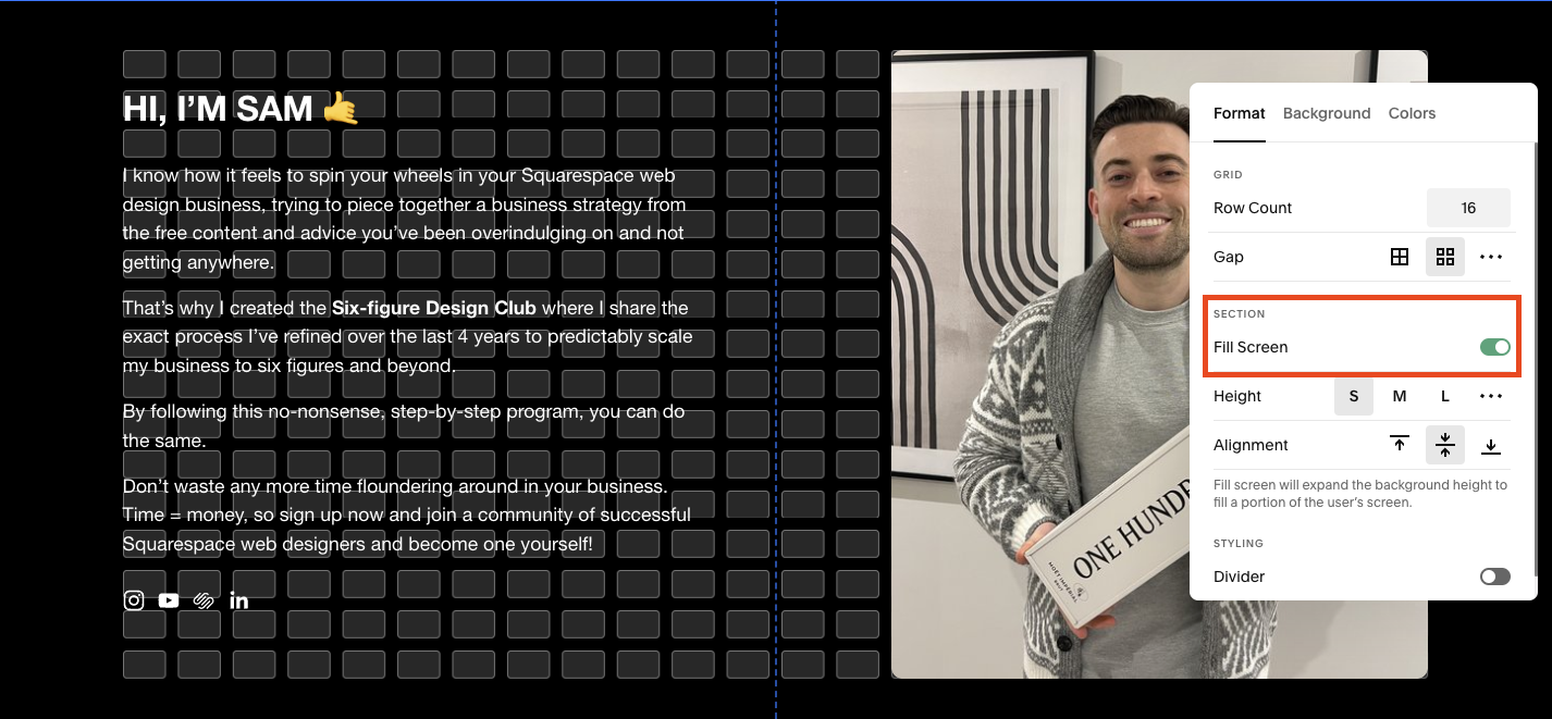 How to Enable Full Bleed Sections on Squarespace — by Crawford