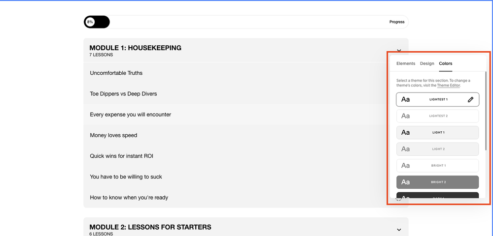 Squarespace Courses New Styling Features Explained — by Crawford