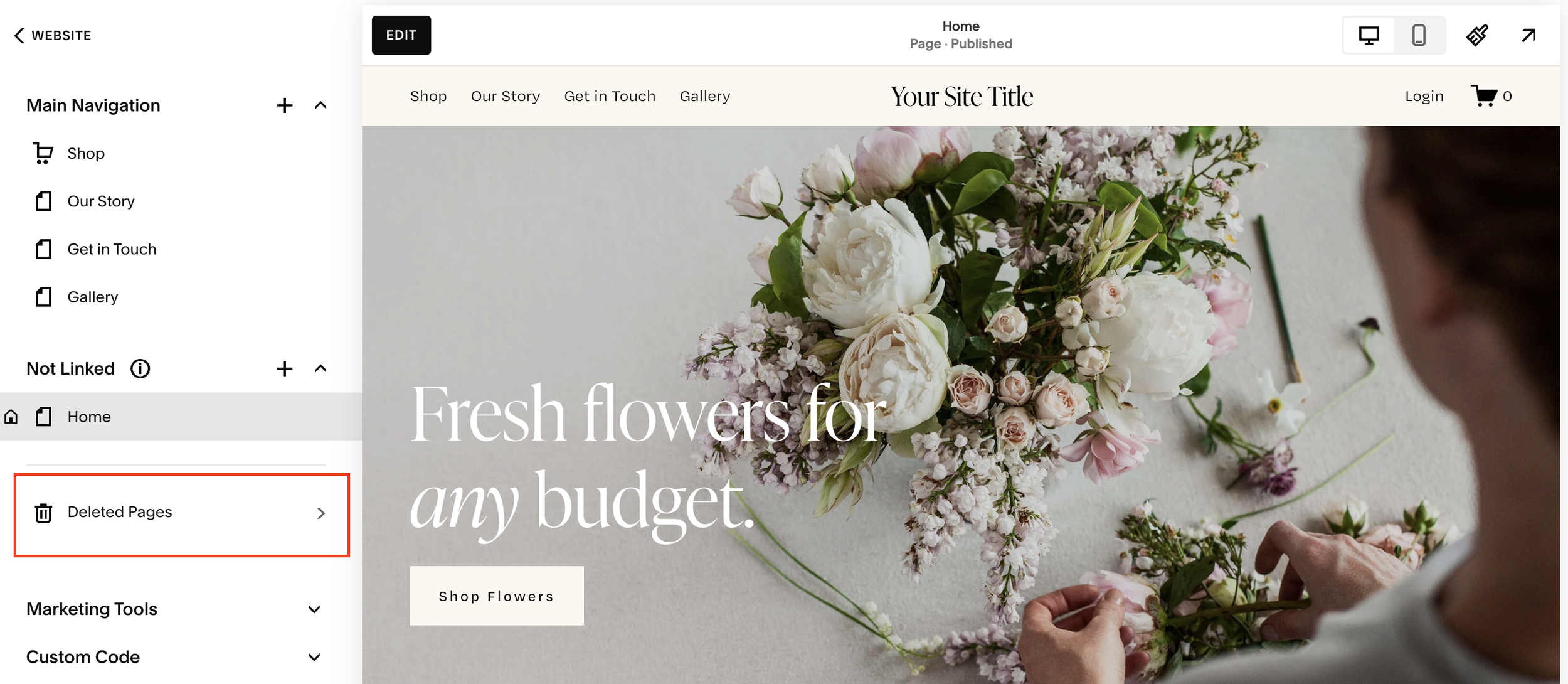 How to Restore Deleted Pages on Squarespace — by Crawford