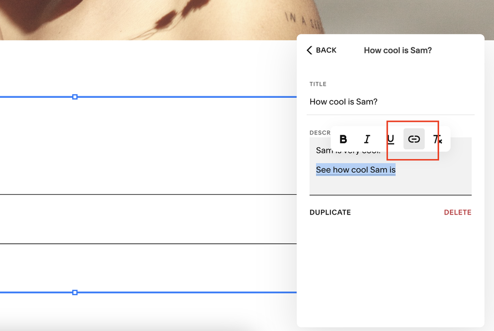 Add Buttons Inside Squarespace Accordion Block — by Crawford