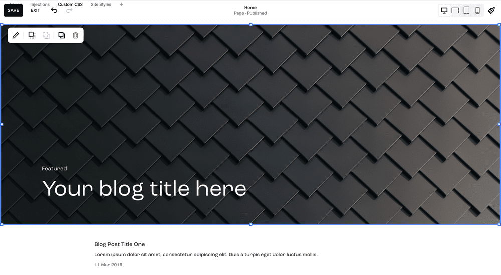 Create a ‘featured’ blog header | Pseudo header trick — by Crawford