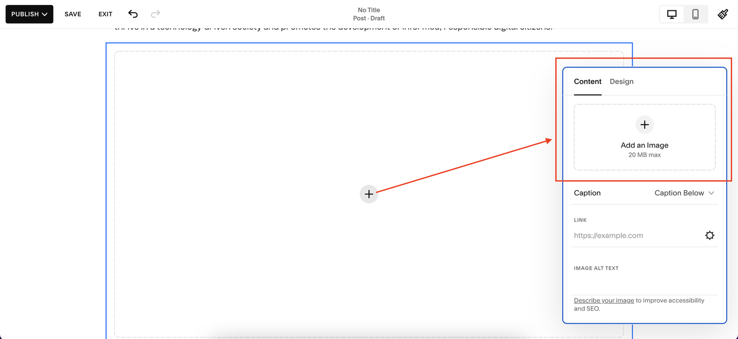 How to add images to blog posts on Squarespace. — by Crawford