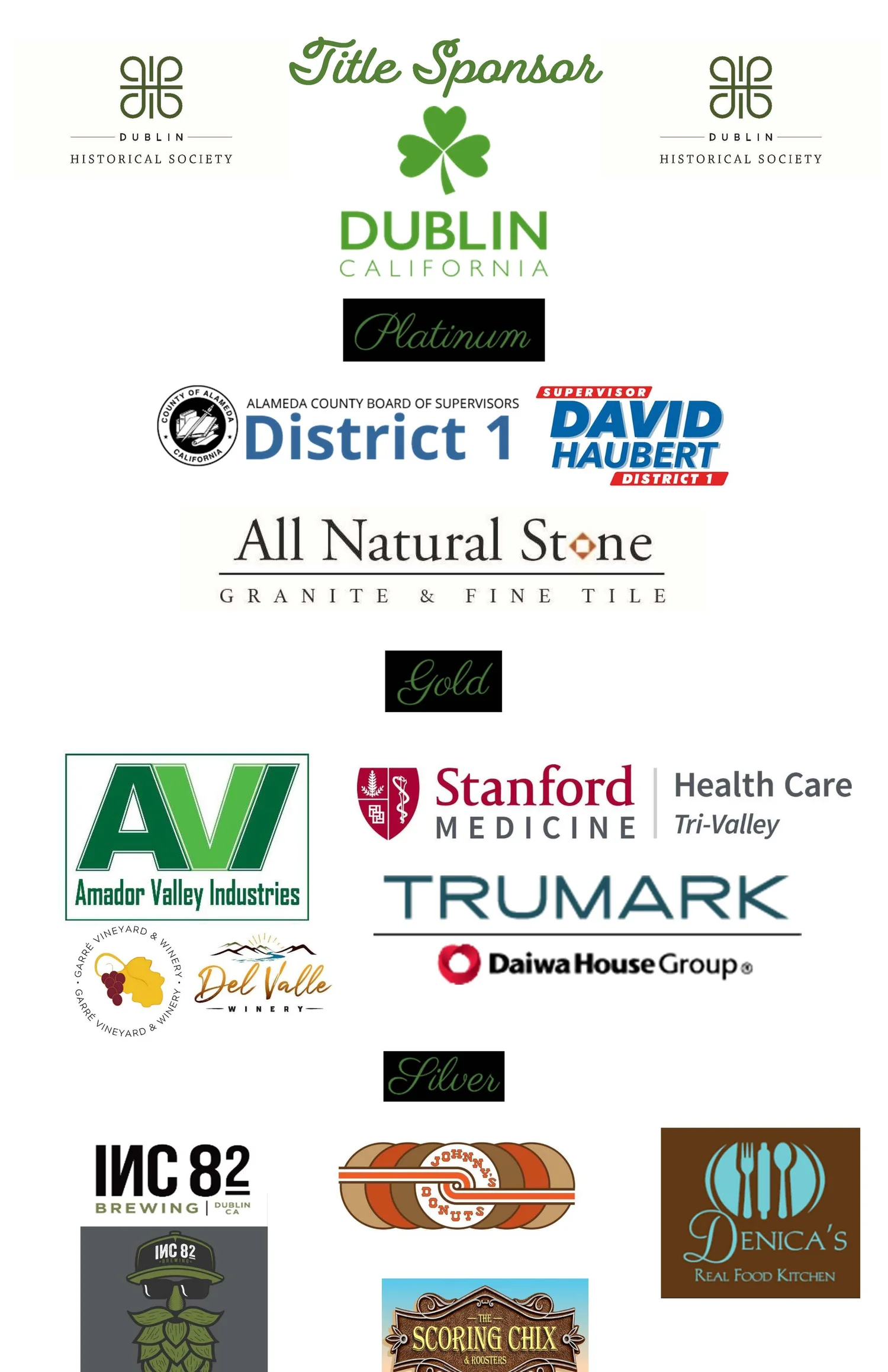 2024 Shamrock Gala Sponsors — Dublin Historical Society