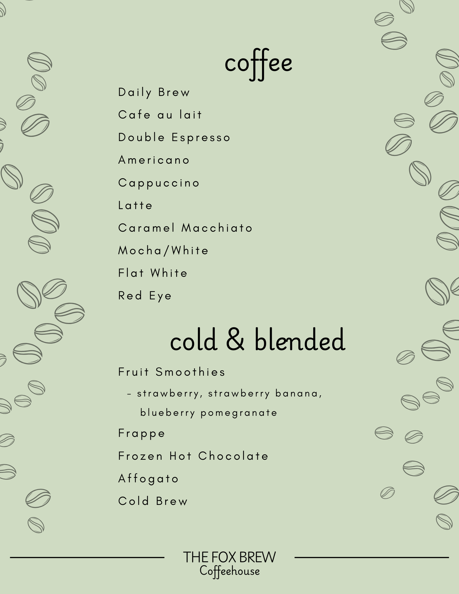 The Fox Brew Coffeehouse — The Fox Brew Coffeehouse