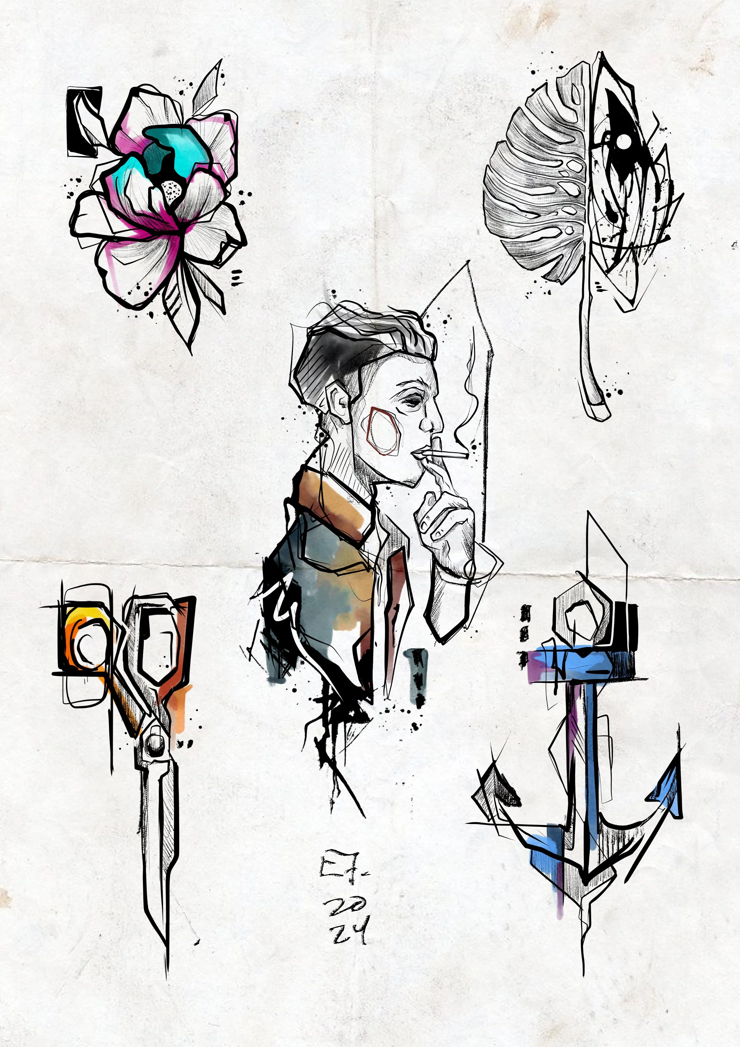 Night Owl Tattoo & Art — Unique Abstract Tattoo Flash