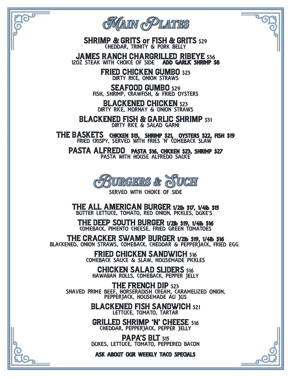 Mains | Discover Our Delights — Velchoff's Corner