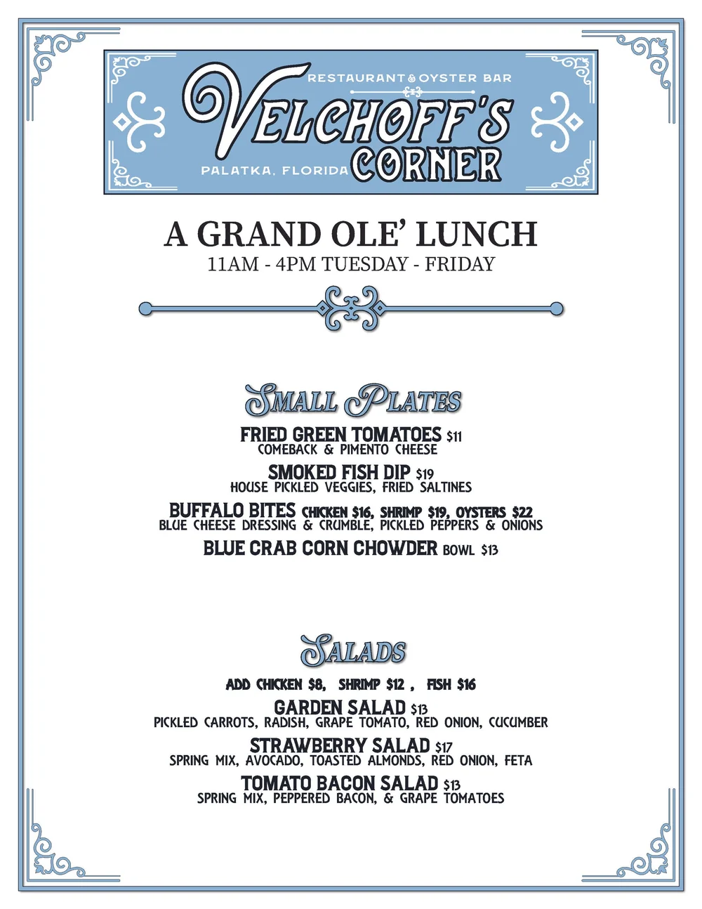 Mains | Discover Our Delights — Velchoff's Corner