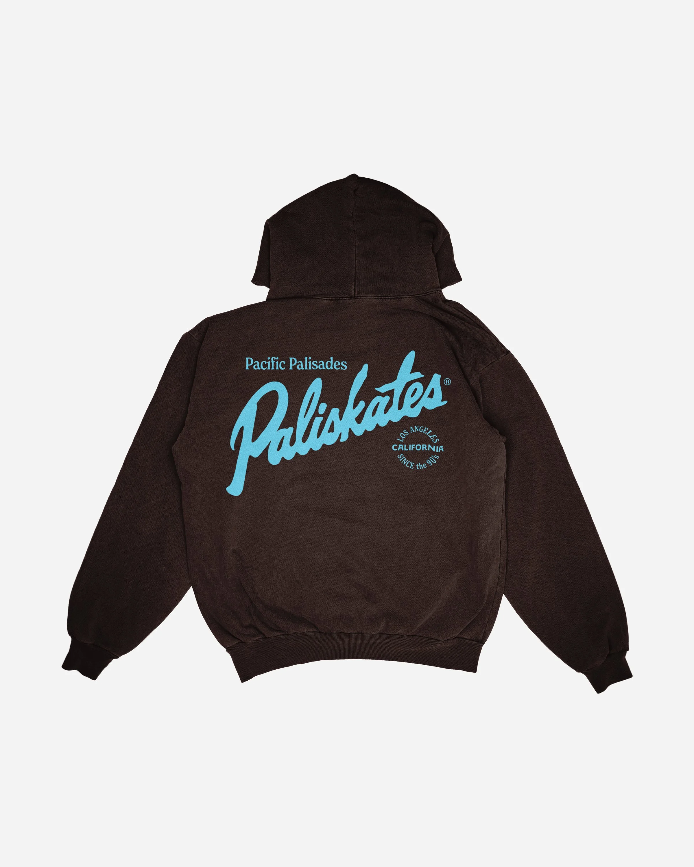 Paliskates Script Hoodie Garment Dyed (Chocolate) — Paliskates