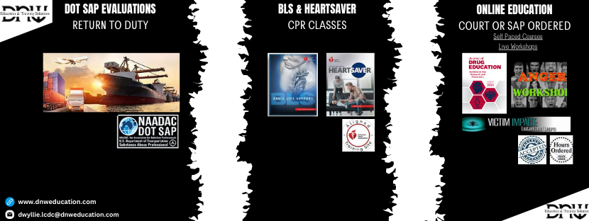 DNW Education: Virtual Counseling, SAP Evaluations, Drug Education & CPR