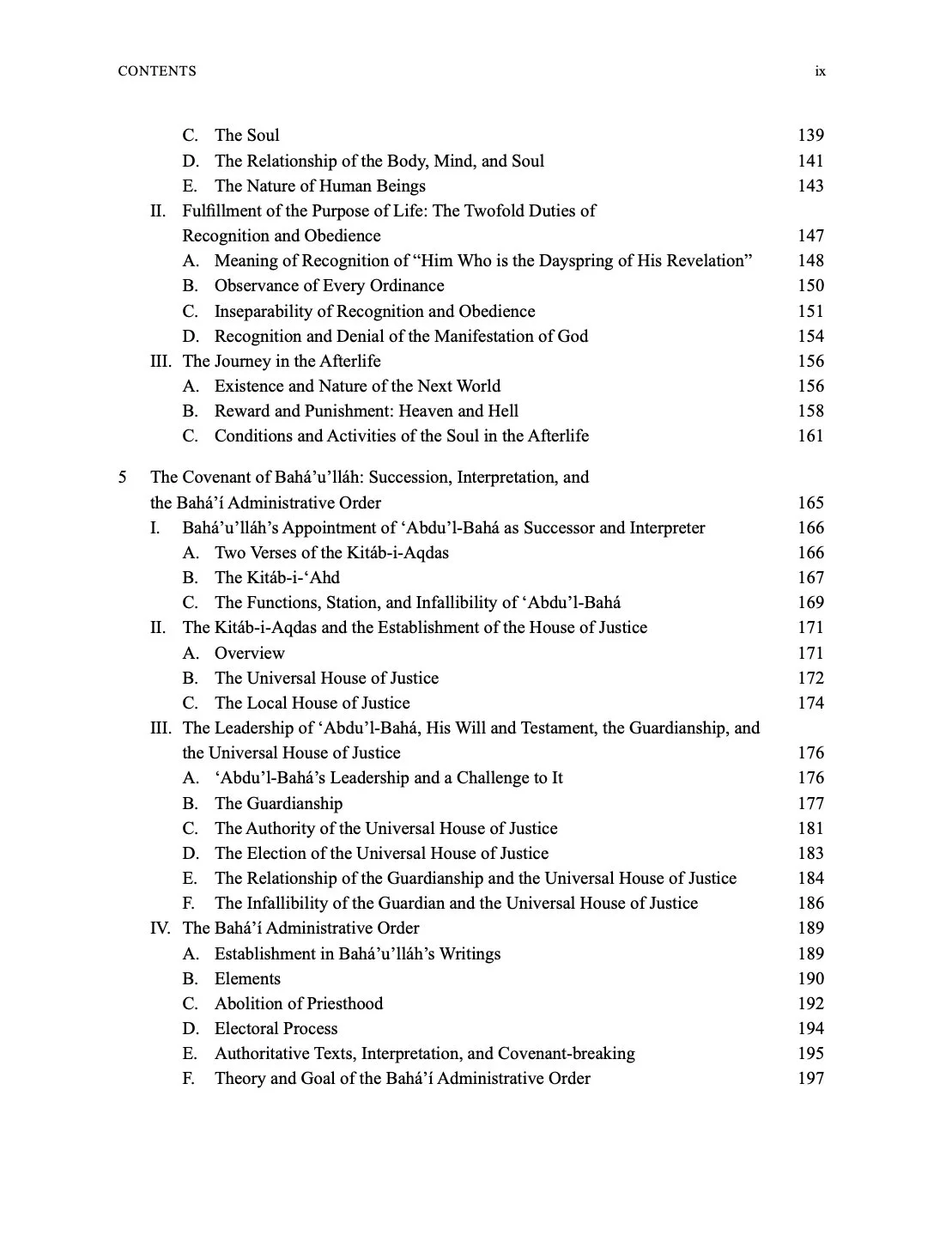 Detailed Table of Contents — EXPLORING THE KITÁB-I-AQDAS