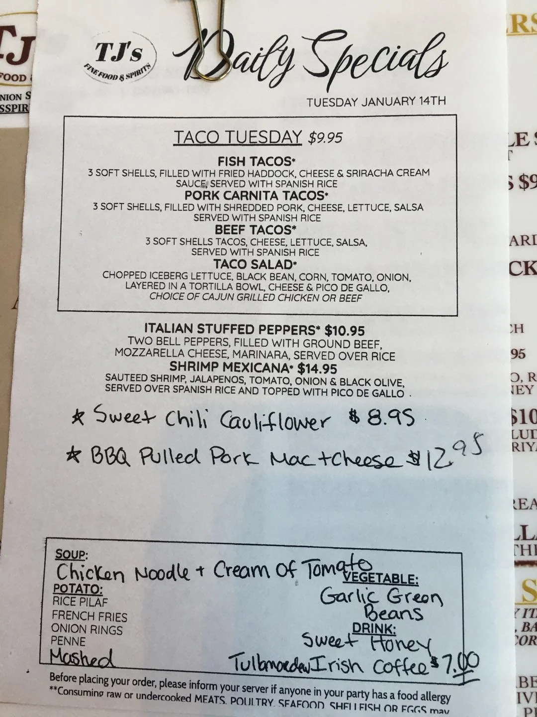 TJ's Food & Spirits