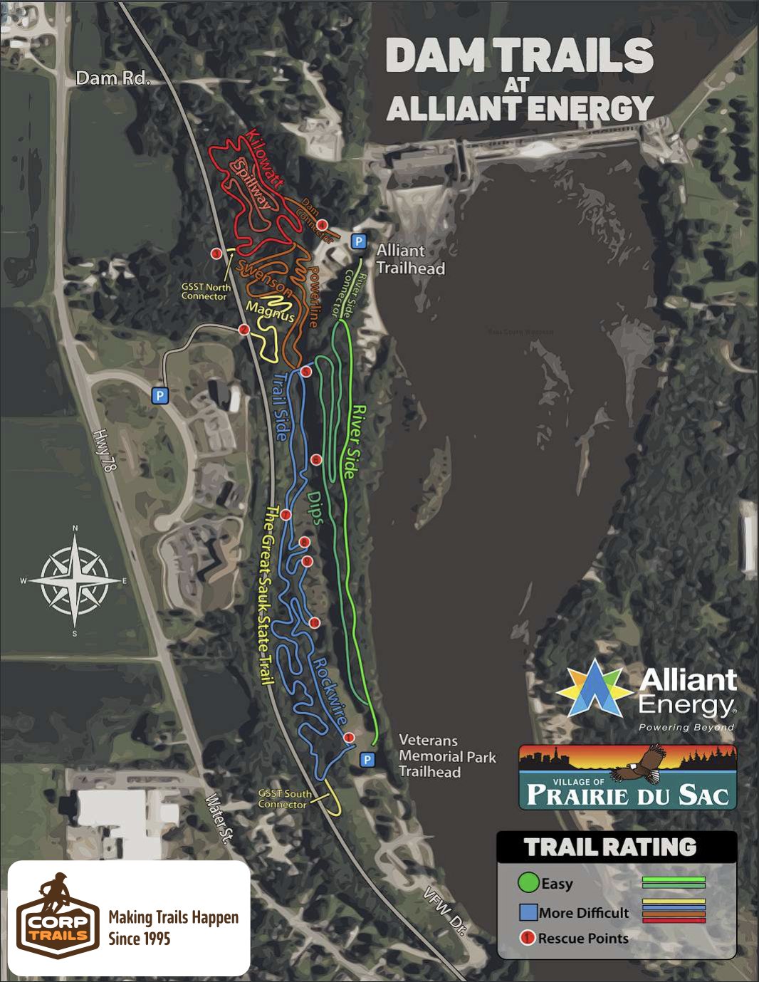 Dam Trails at Alliant Energy — CORP Trails