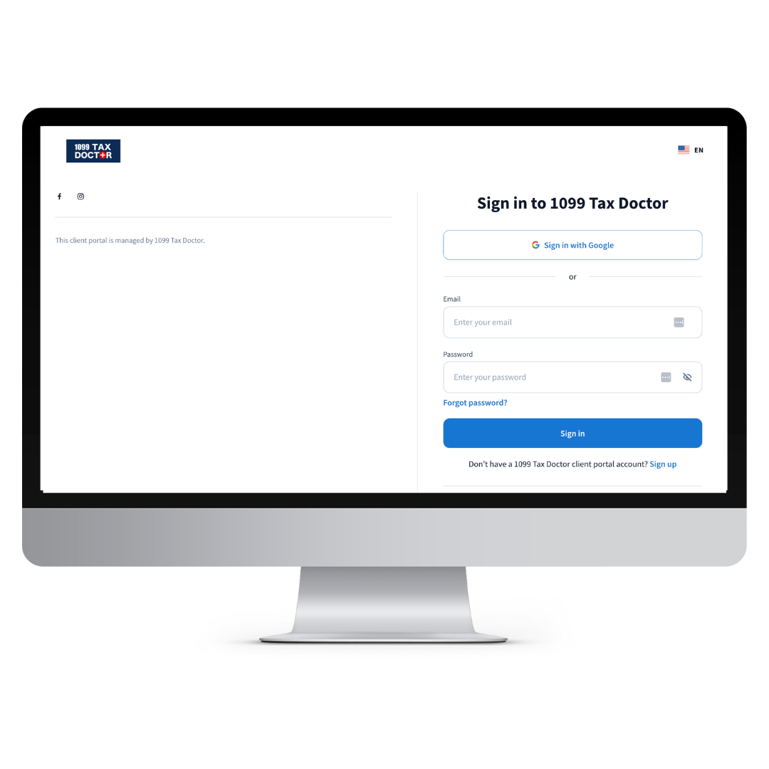 LOGIN | Secure Access to Tax Services — 1099 Tax Doctor