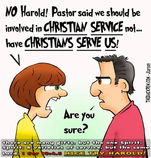 Serving Cartoons - service not serve me — The Back Pew