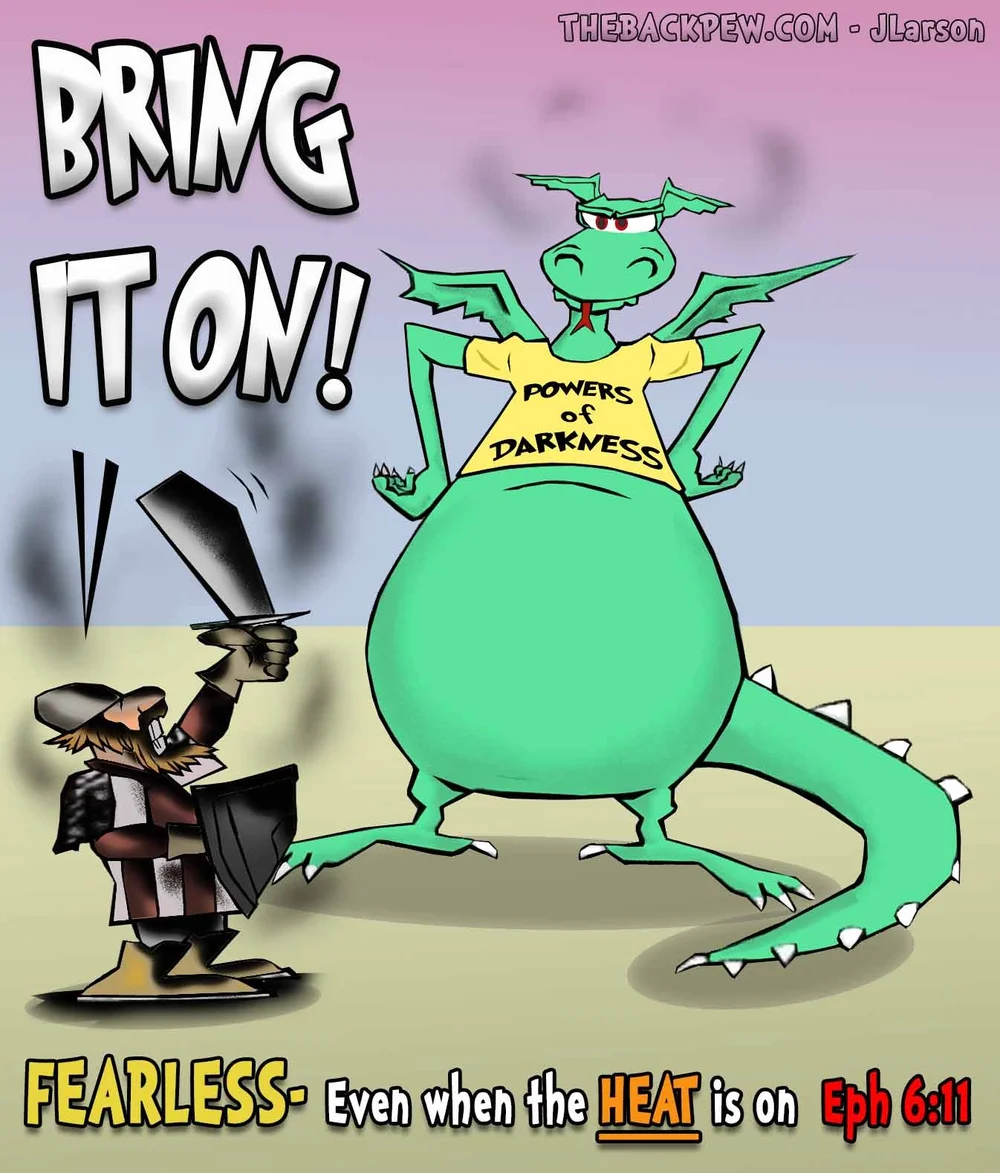 Spiritual Battle Cartoons - Fight with Faith — The Back Pew
