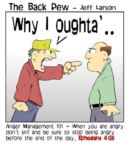 Anger Cartoons - Finding Peace in this world — The Back Pew