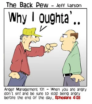 Anger Cartoons - Finding Peace in this world — The Back Pew