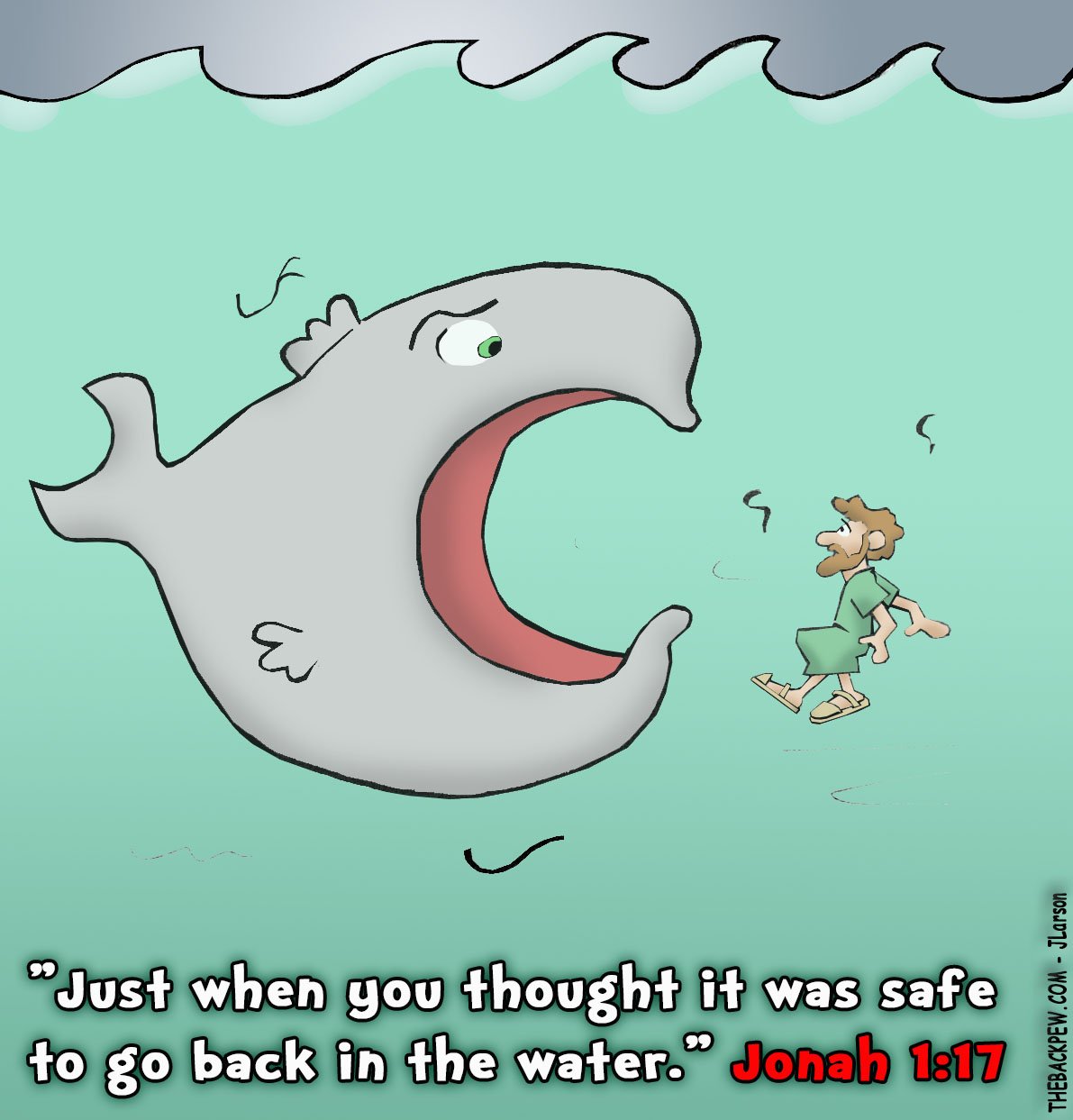 JONAH CARTOONS - Nineveh, & 3 days in a big fish — The Back Pew