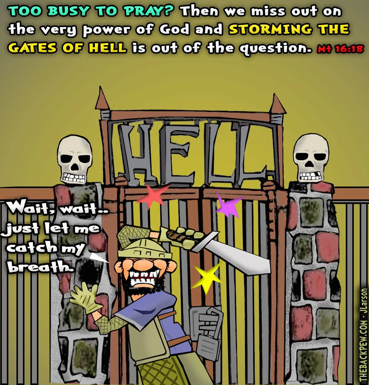 Spiritual Battle Cartoons - Fight with Faith — The Back Pew