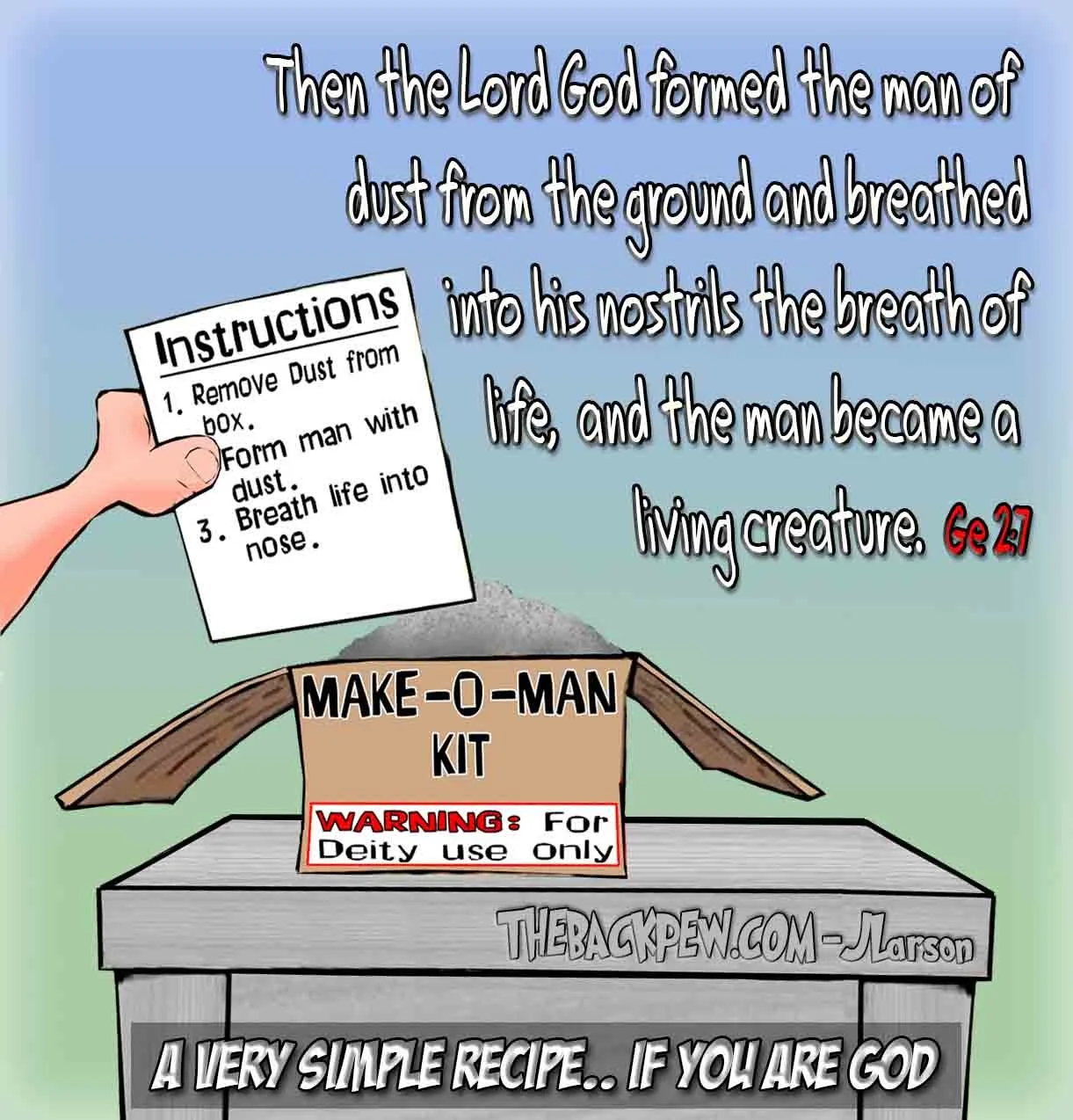 Creation cartoons from Genesis chapters 1-3 — The Back Pew