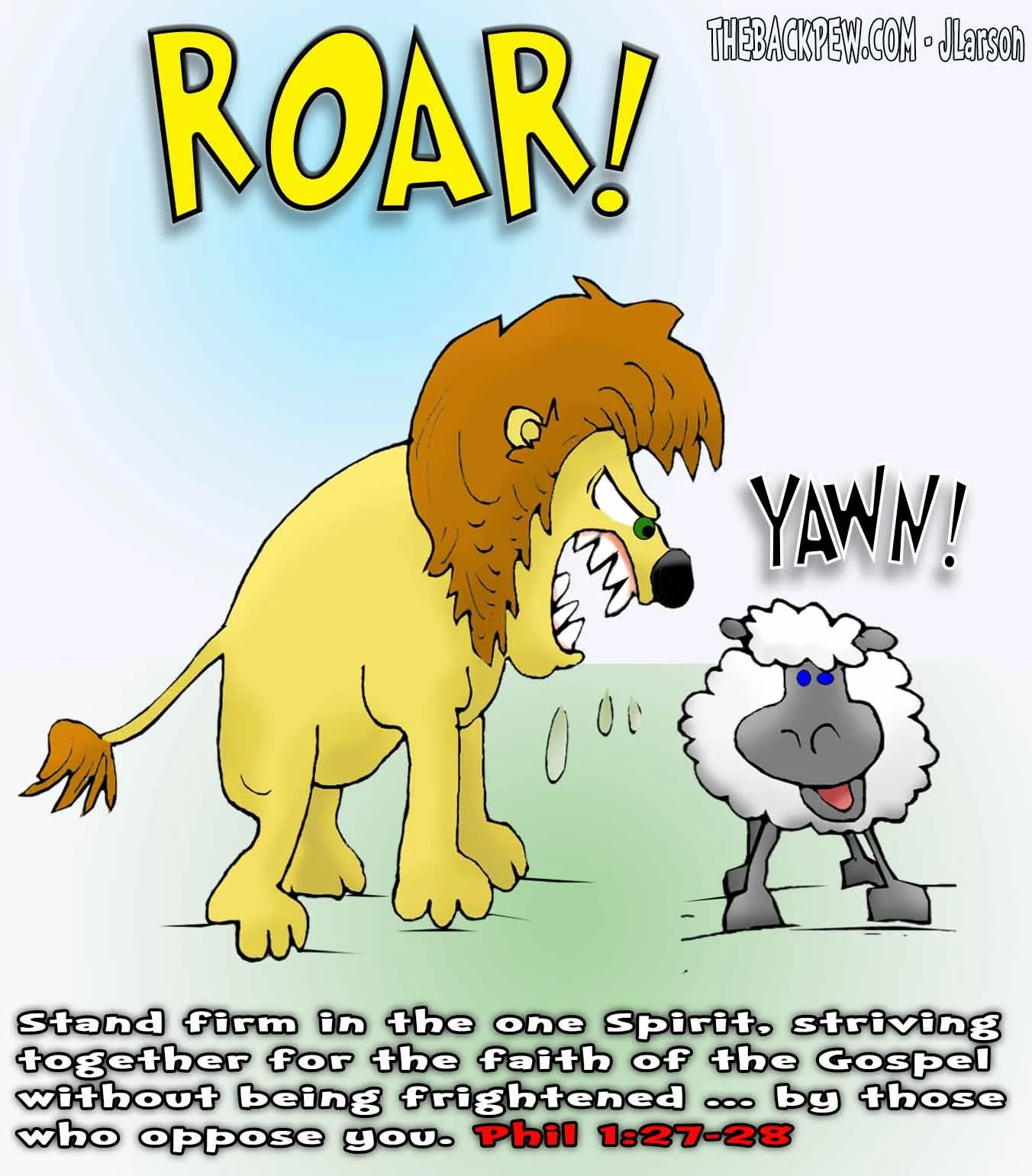 Spiritual Battle Cartoons - Fight with Faith — The Back Pew