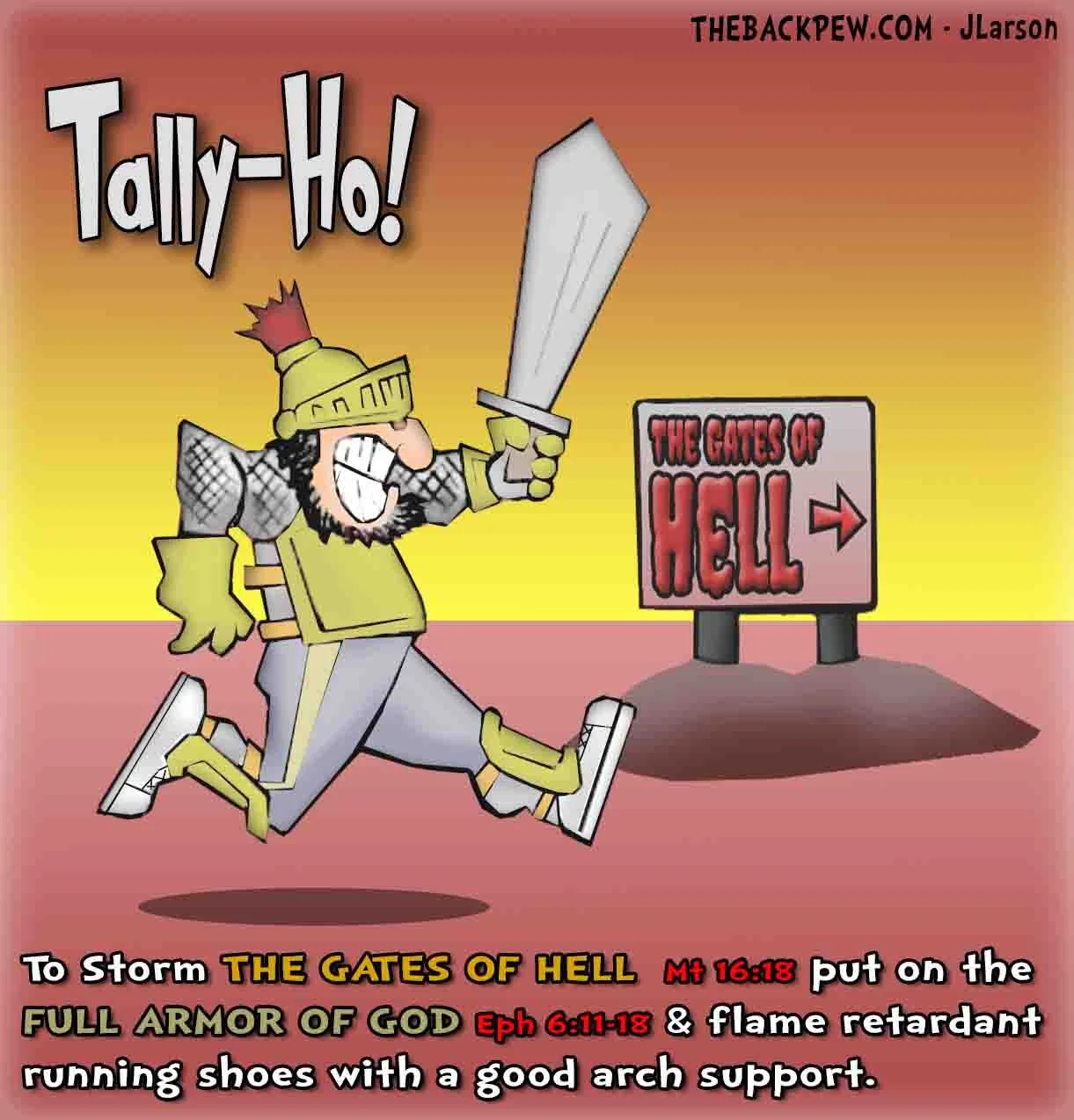 Spiritual Battle Cartoons - Fight with Faith — The Back Pew