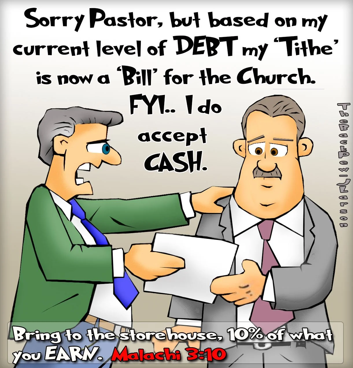 Church Giving Cartoons - Tithes & Offerings — The Back Pew
