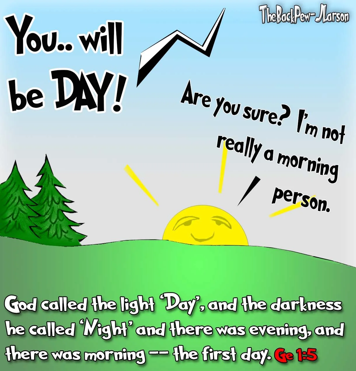 Creation cartoons from Genesis chapters 1-3 — The Back Pew