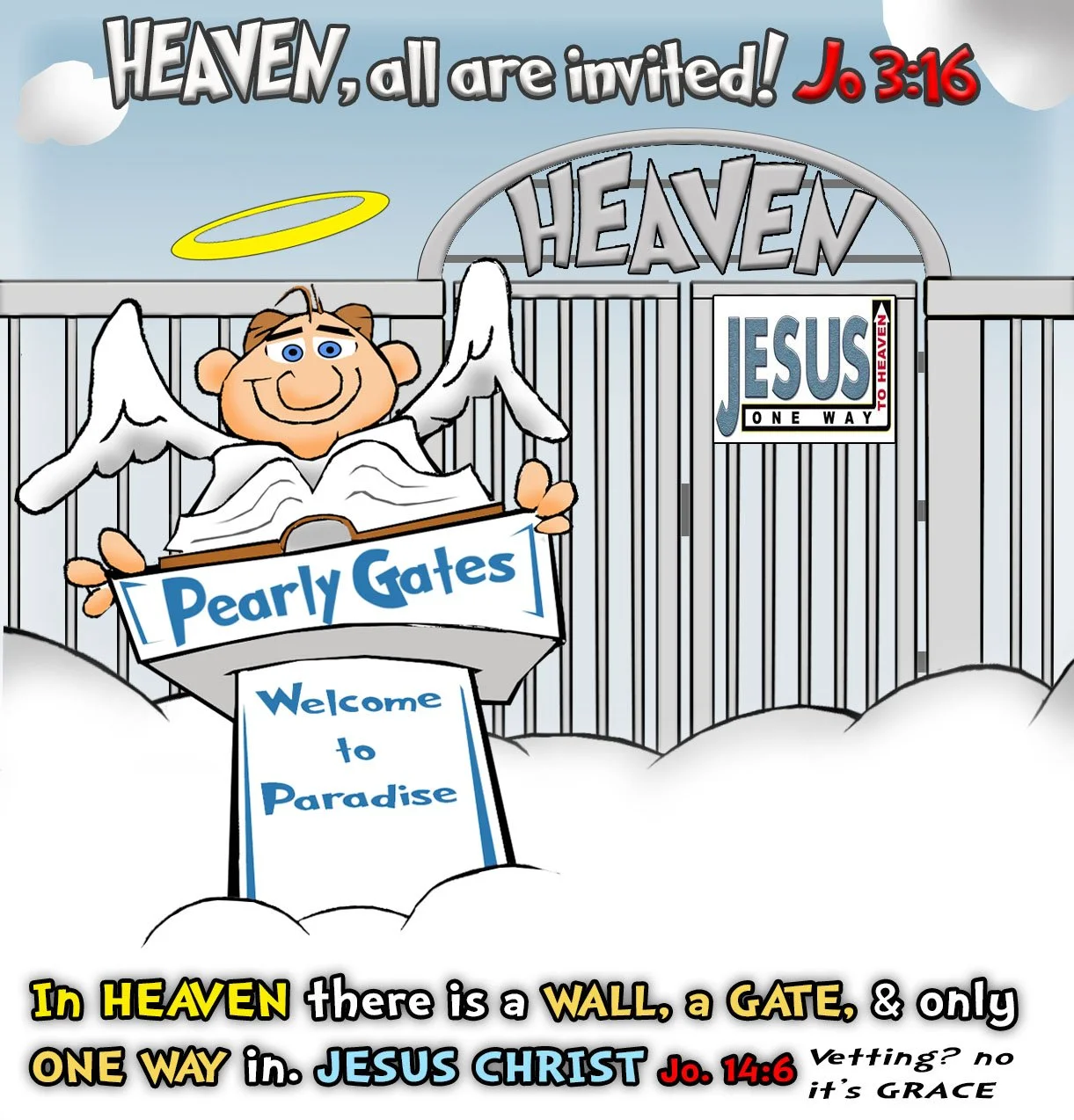 Heaven Cartoons in Eternal Life with God — The Back Pew