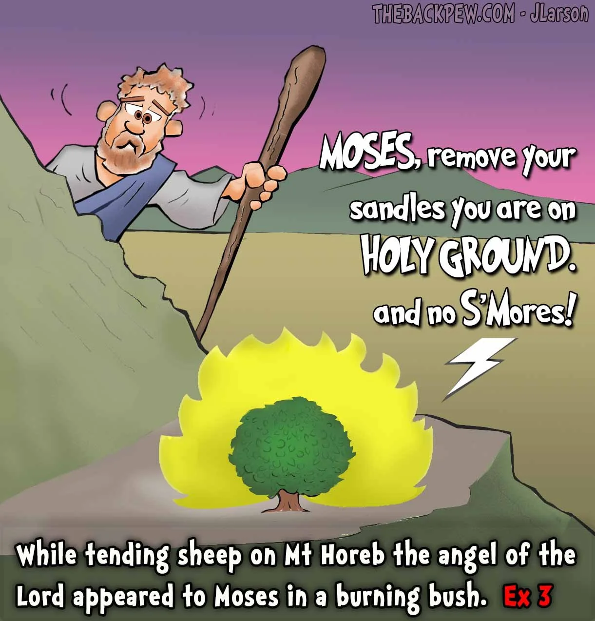 Baby Moses Cartoons - Burning Bush, Explore Key Events — The Back Pew