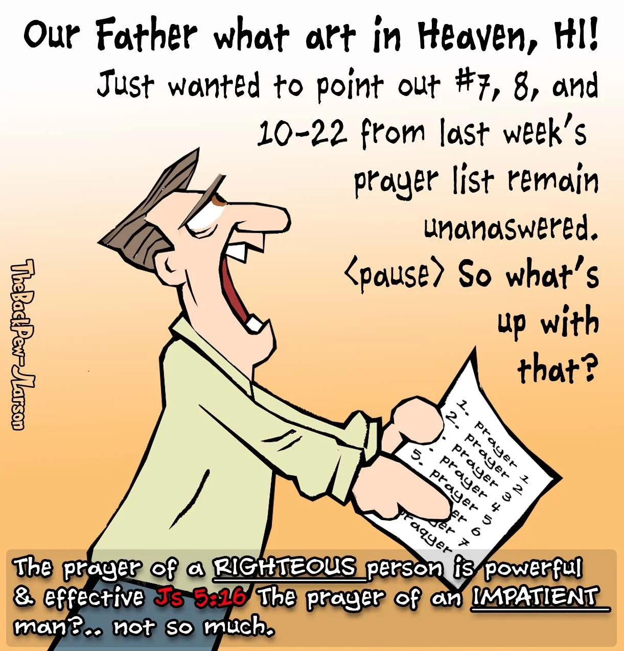 PRAYER cartoons for your Christian Journey — The Back Pew