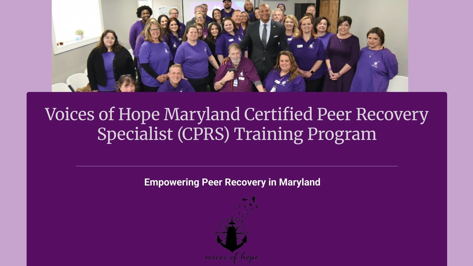 Certified Peer Recovery Specialist Training & Webinars — Voices of Hope