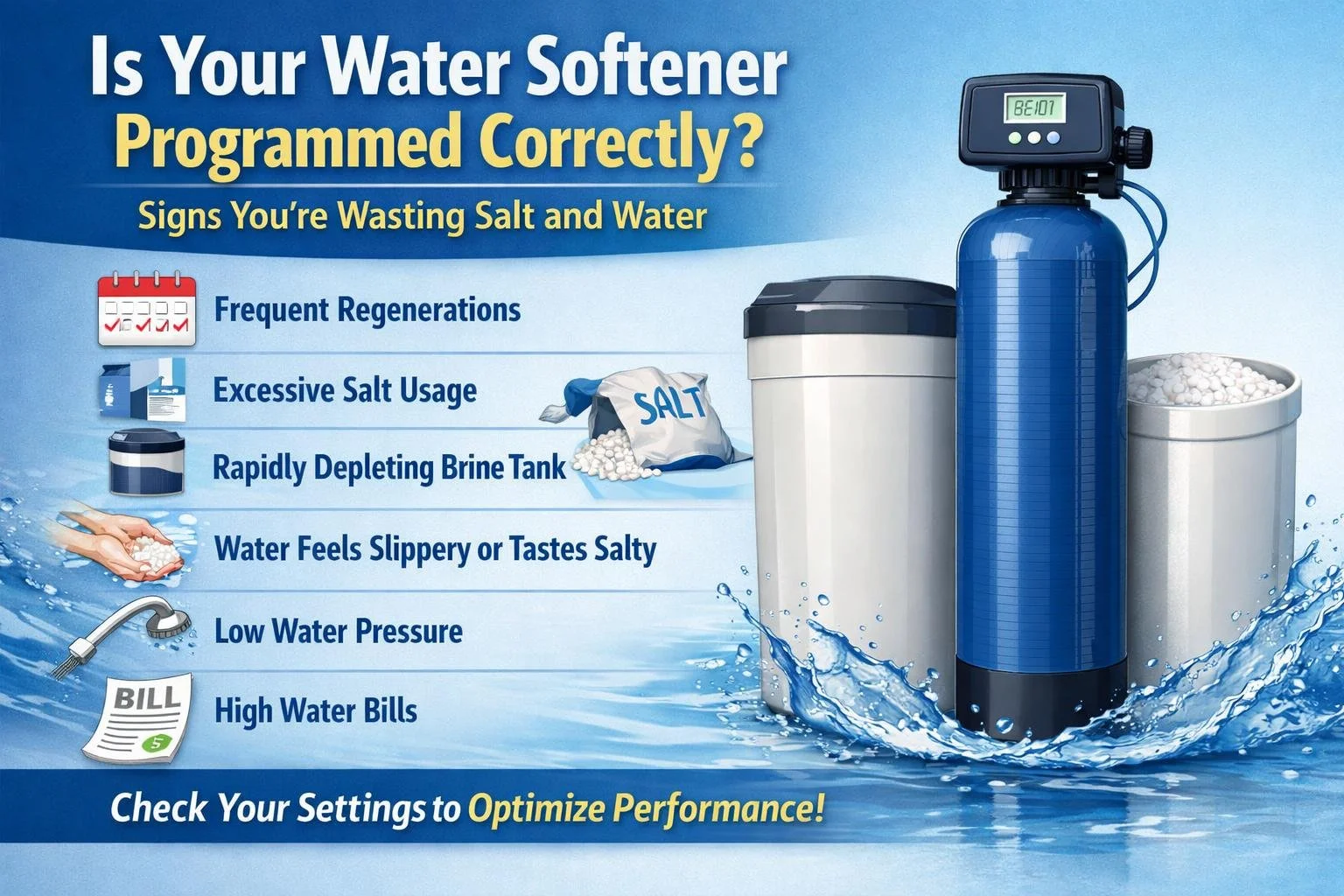 Is Your Water Softener Programmed Correctly? Signs You're Wasting Salt ...