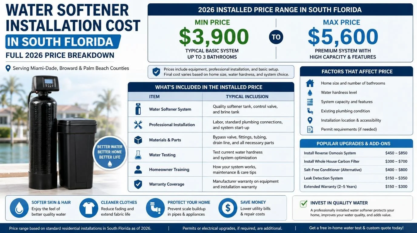 Water Softener Installation Cost in South Florida: Full 2026 Price ...