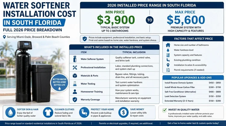 Water Softener Installation Cost in South Florida: Full 2026 Price ...