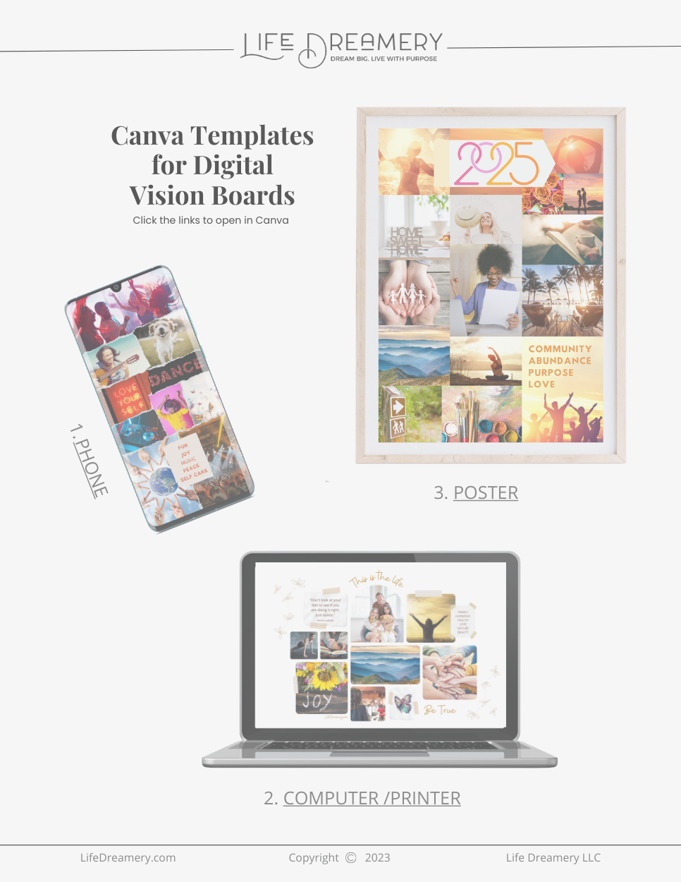 Free Vision Board Templates, Tutorials, and Worksheets — Vision Board ...