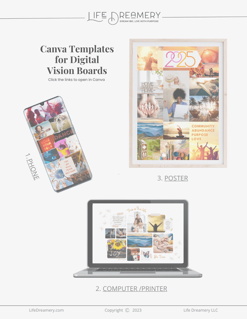 Free Vision Board Templates, Tutorials, and Worksheets — Vision Board ...