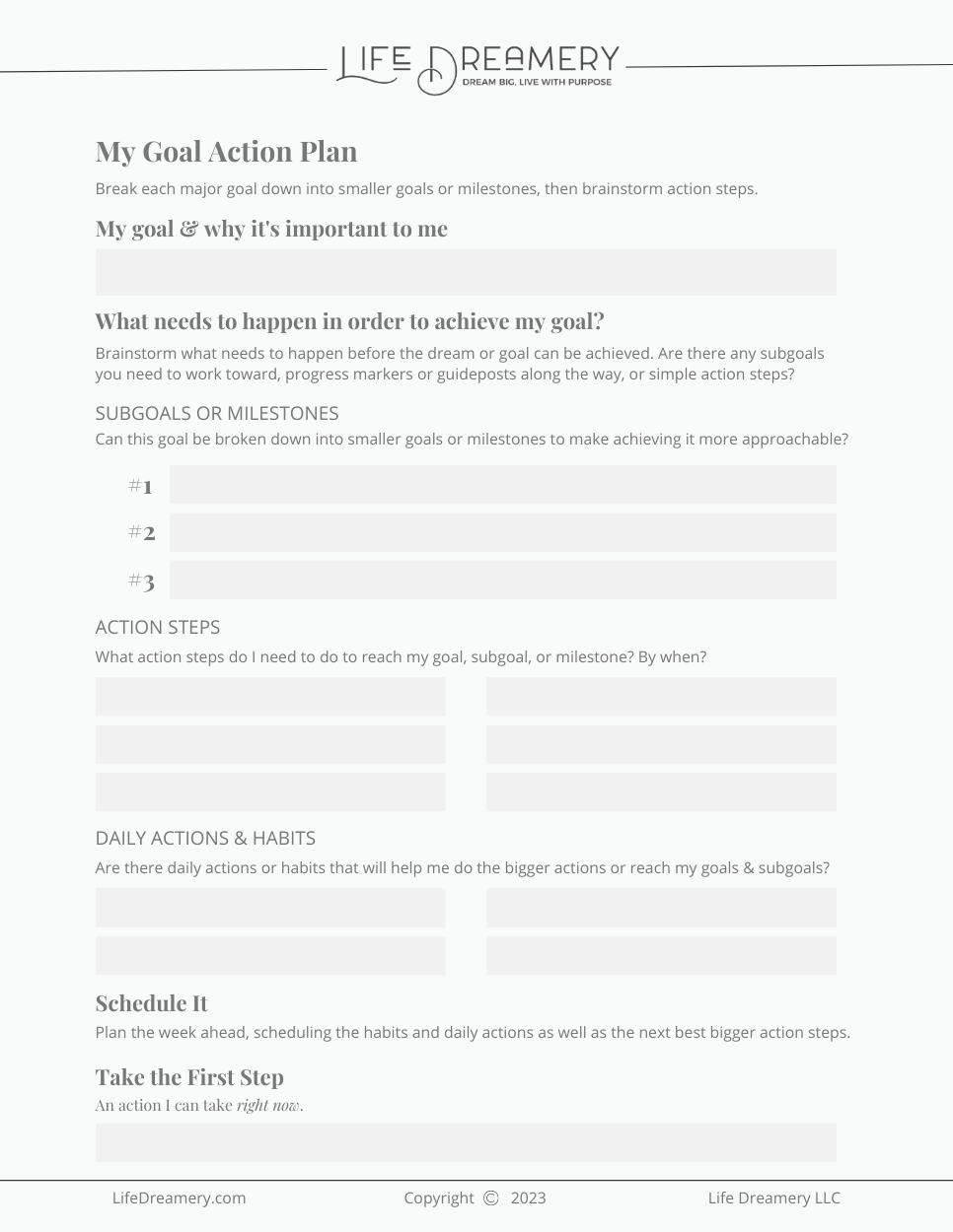 Free Vision Board Templates, Tutorials, and Worksheets — Vision Board ...