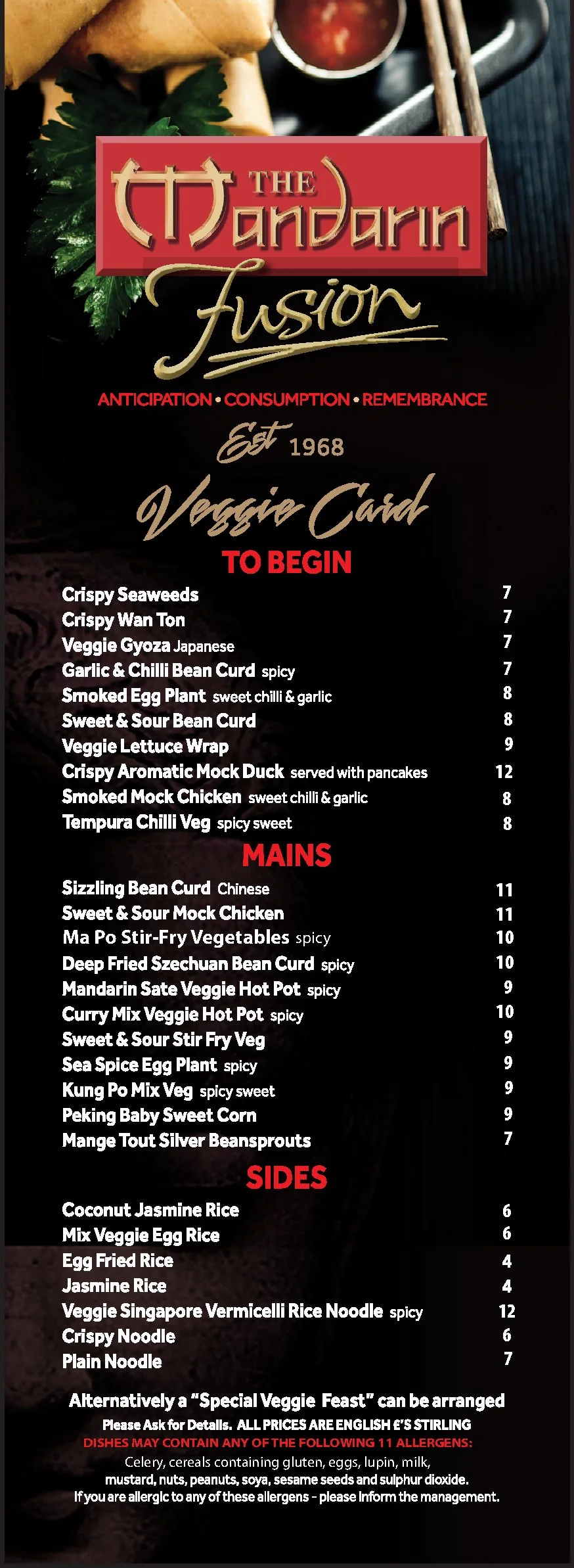The Mandarin Fusion Restaurant and Takeaway