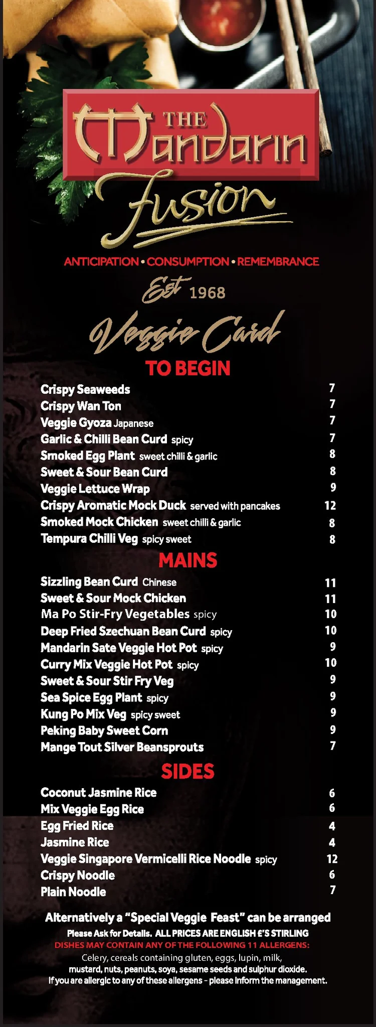 The Mandarin Fusion Restaurant and Takeaway