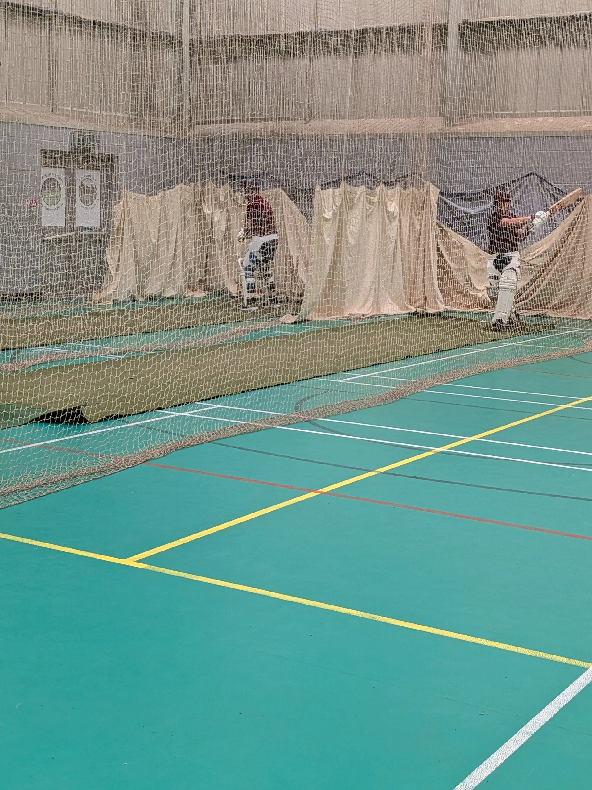 some early indoor net action — Torquay & Kingskerswell Cricket Club
