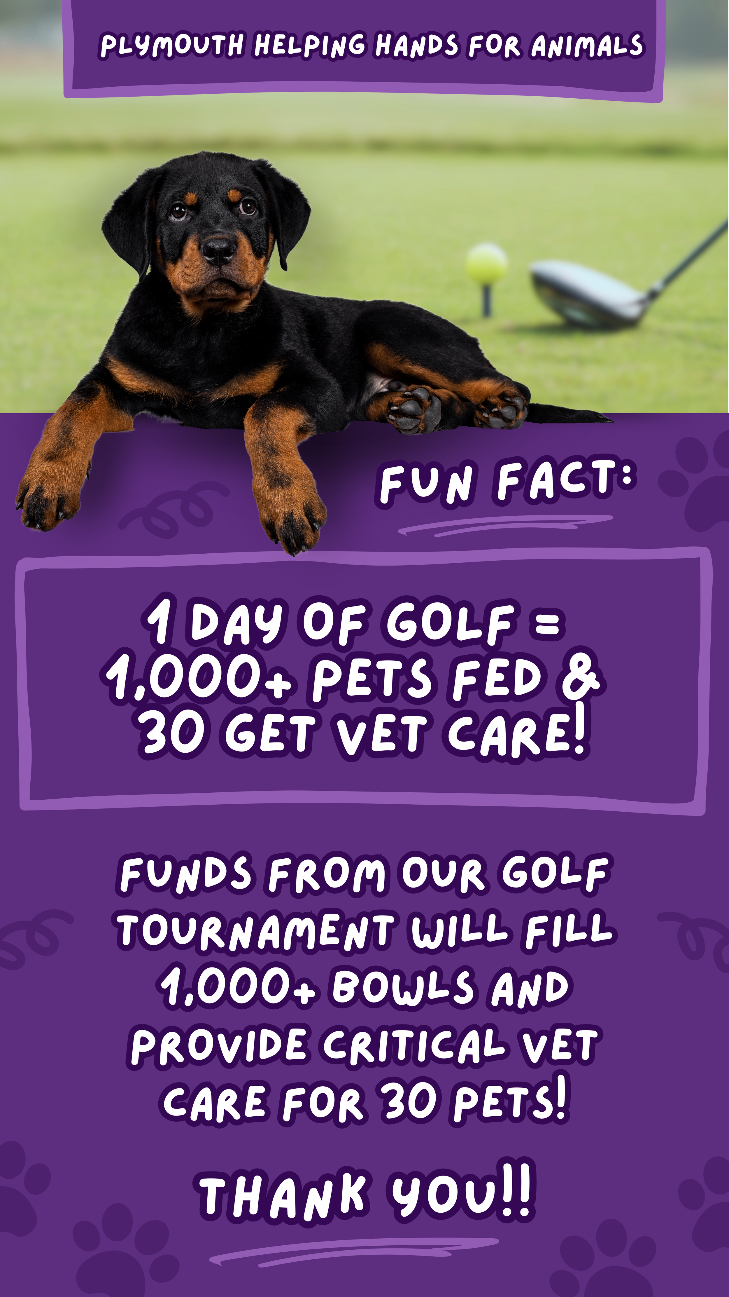 1 Day of Golf = 1,000+ Pets Fed & 30 Get Vet Care! — Plymouth Helping ...