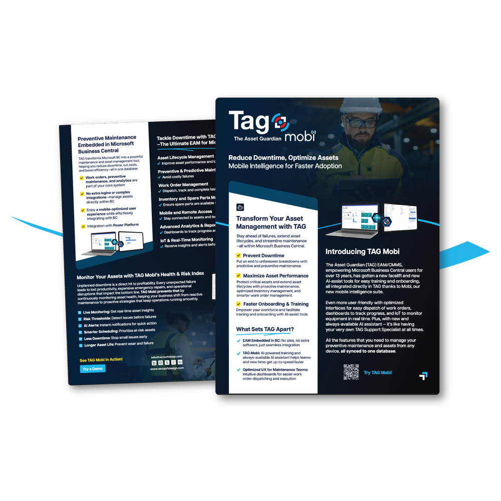 The Asset Guardian (TAG) Mobi | EAM for Business Central — Verosoft