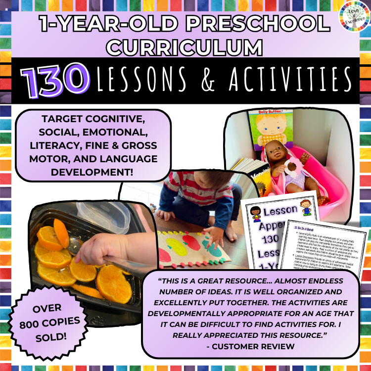 Activities for 1 Year Olds Infant and Toddler Preschool Curriculum ...