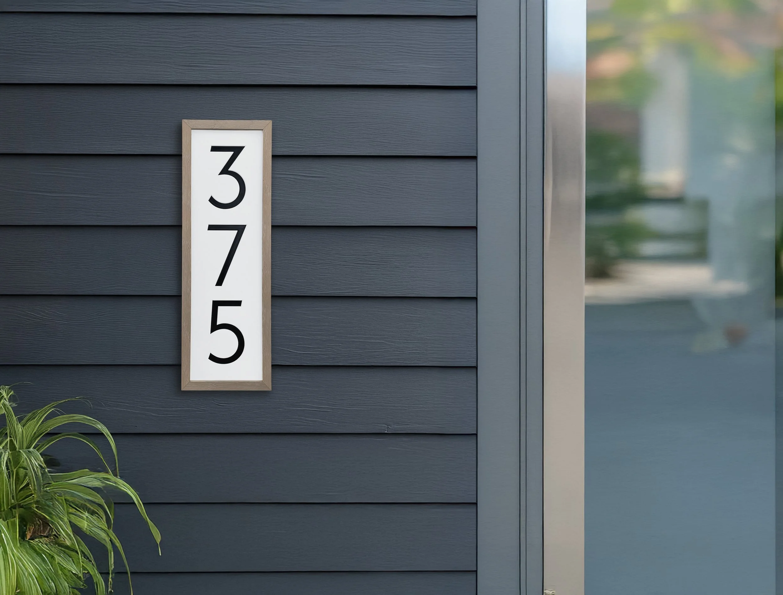 Traditional Arched House Number Plaque – Timeless Address Sign in Black ...