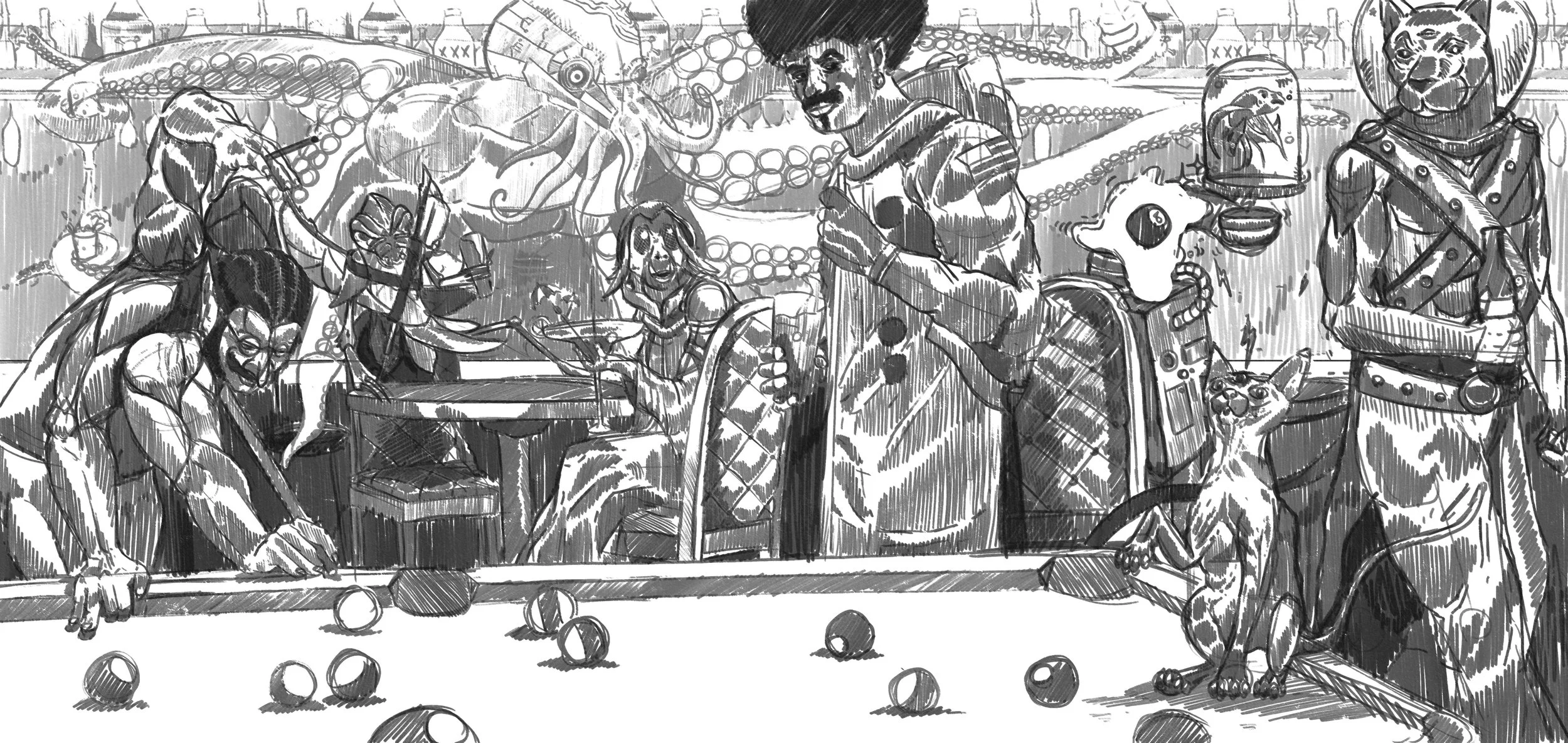 Alien Bar — Jack Lynch Illustration