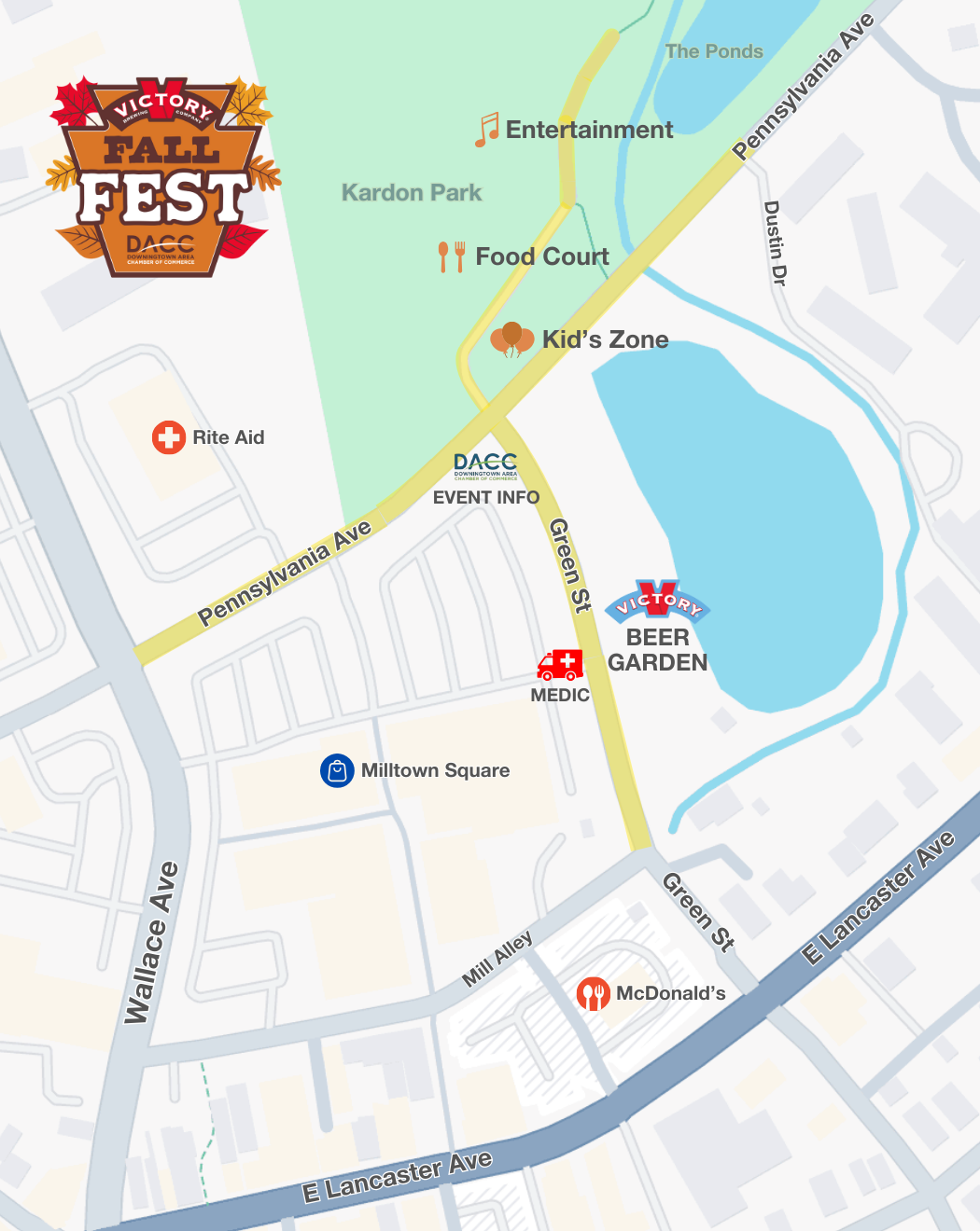 DFF Event Layout Map — Downingtown Fall Fest