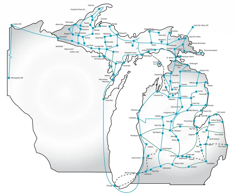 NETWORK MAP — Peninsula Fiber Network, LLC