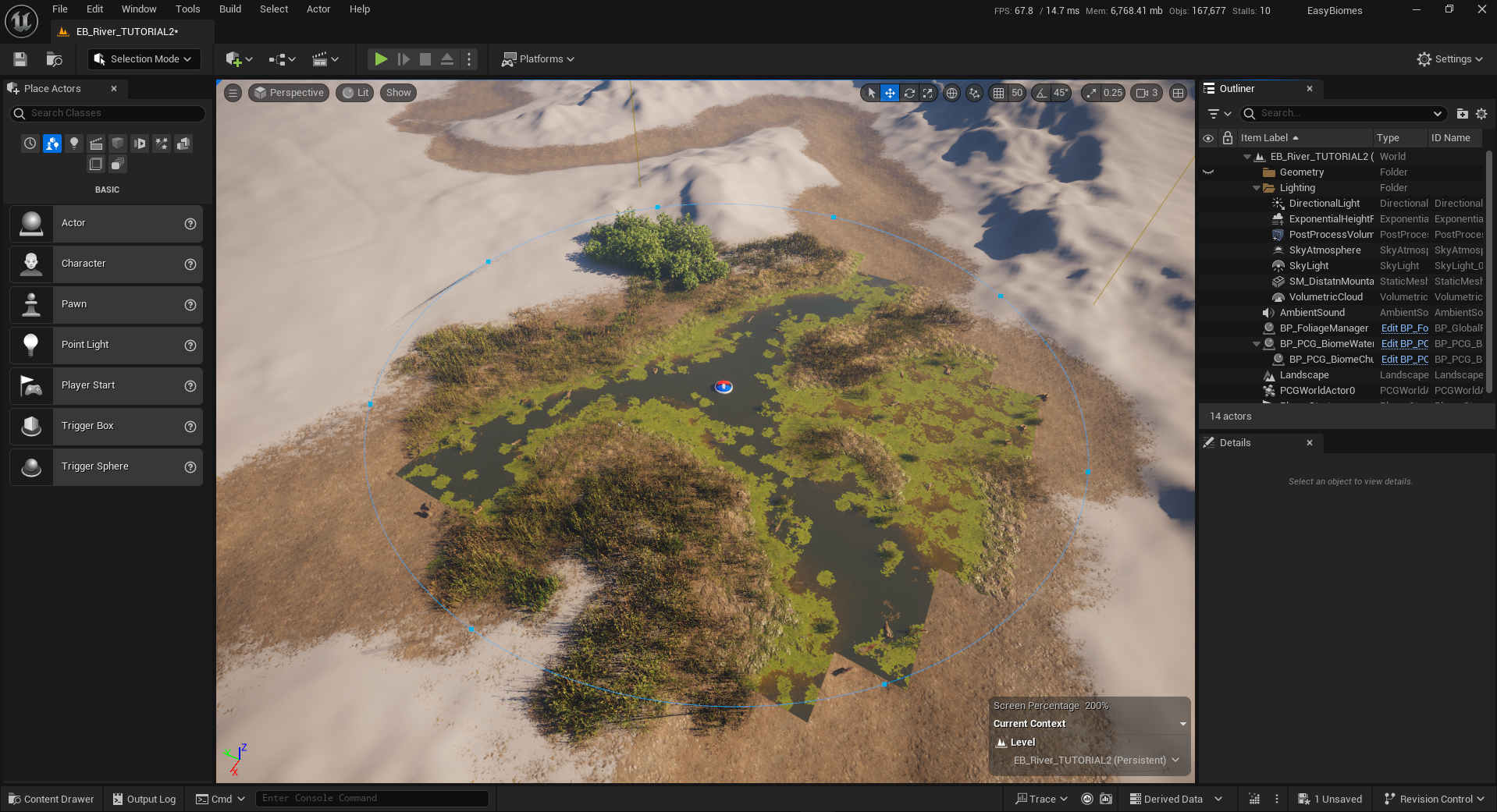 Unreal Engine 5 Water Biome — Easy Biomes