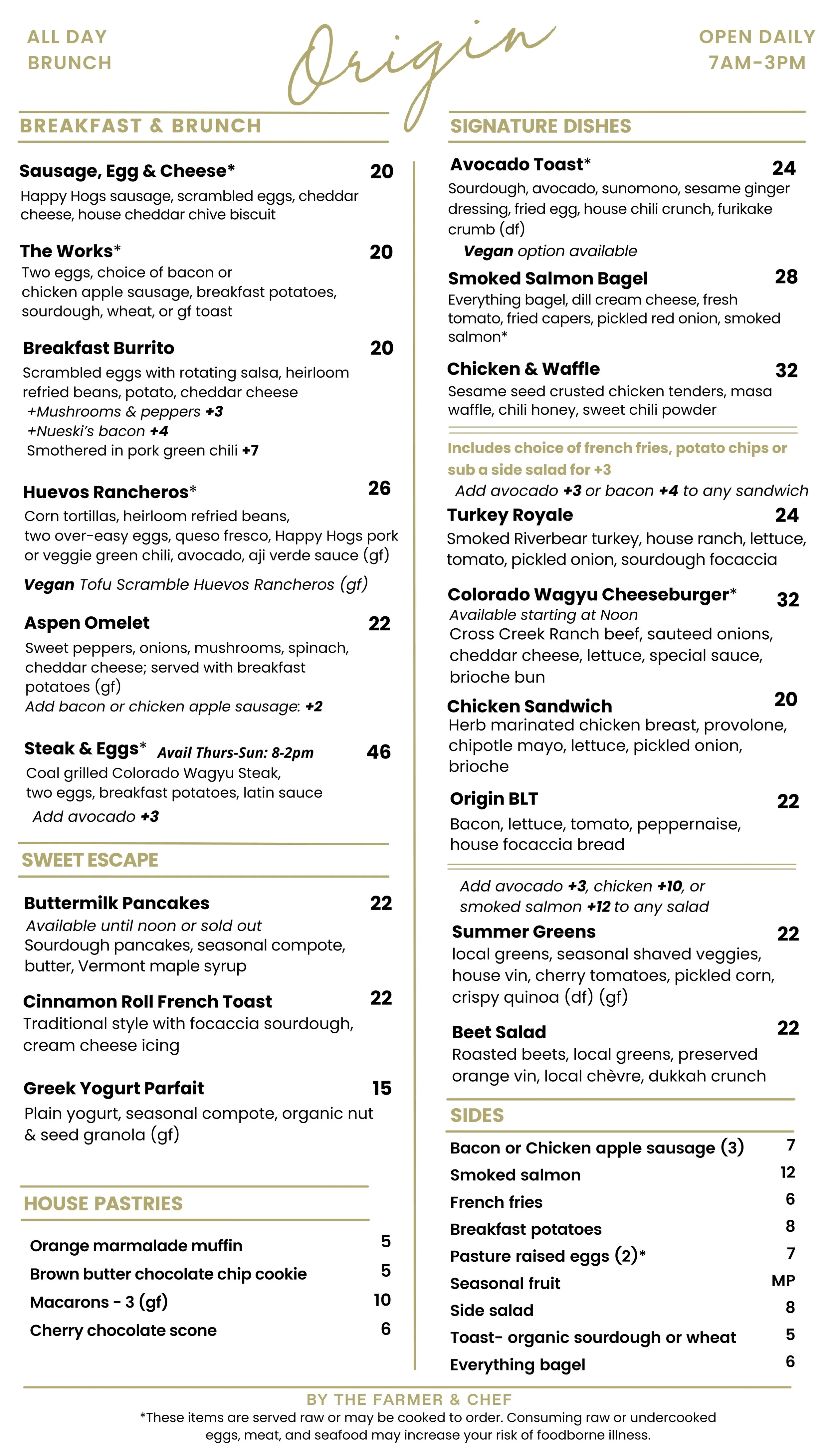 Menu — Origin